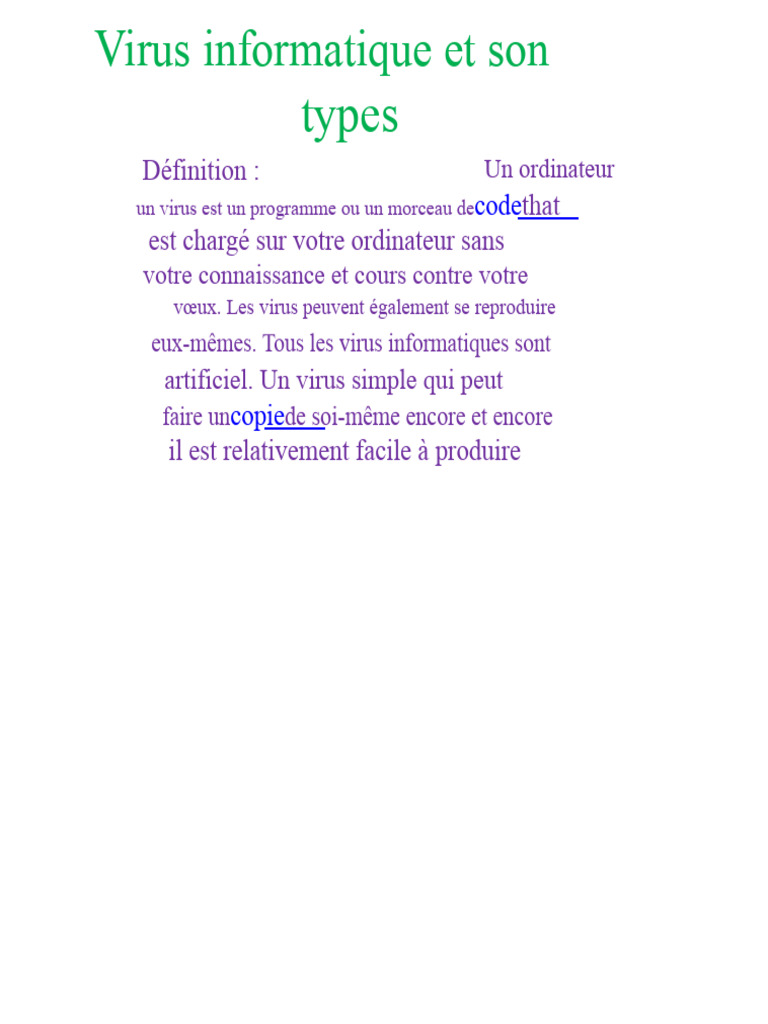 Types de virus informatiques expliqués | PDF | Virus informatique ...