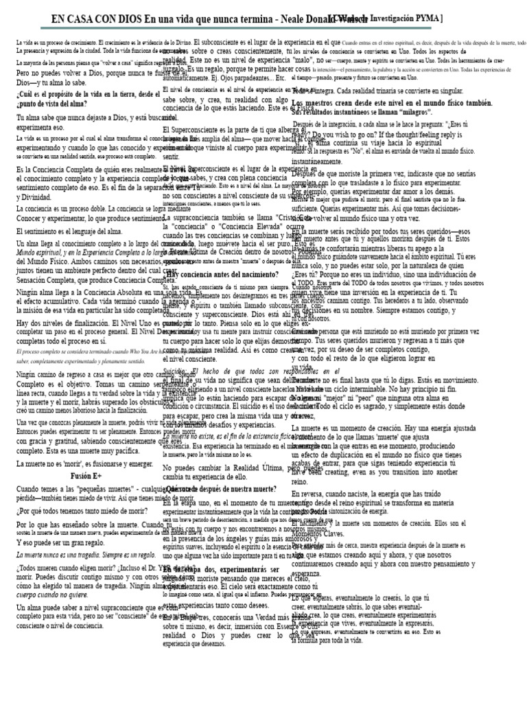 Walsch, En casa con Dios-2.pdf | PDF | Muerte | Experiencia