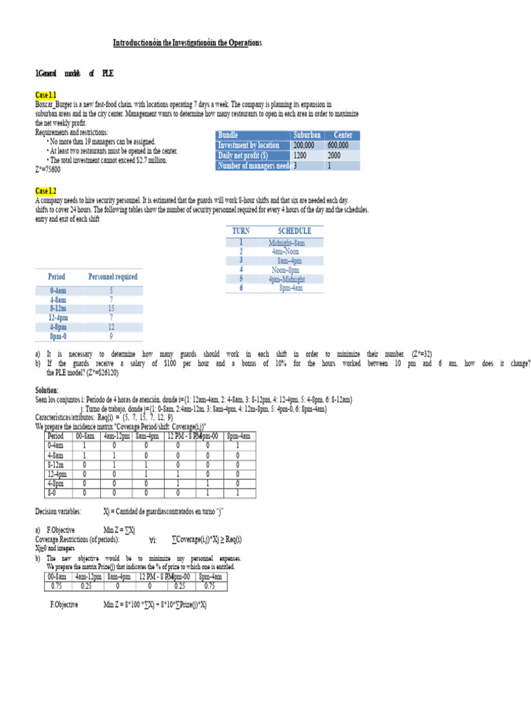 Fast-Food Expansion and Staffing Models | PDF | Fee