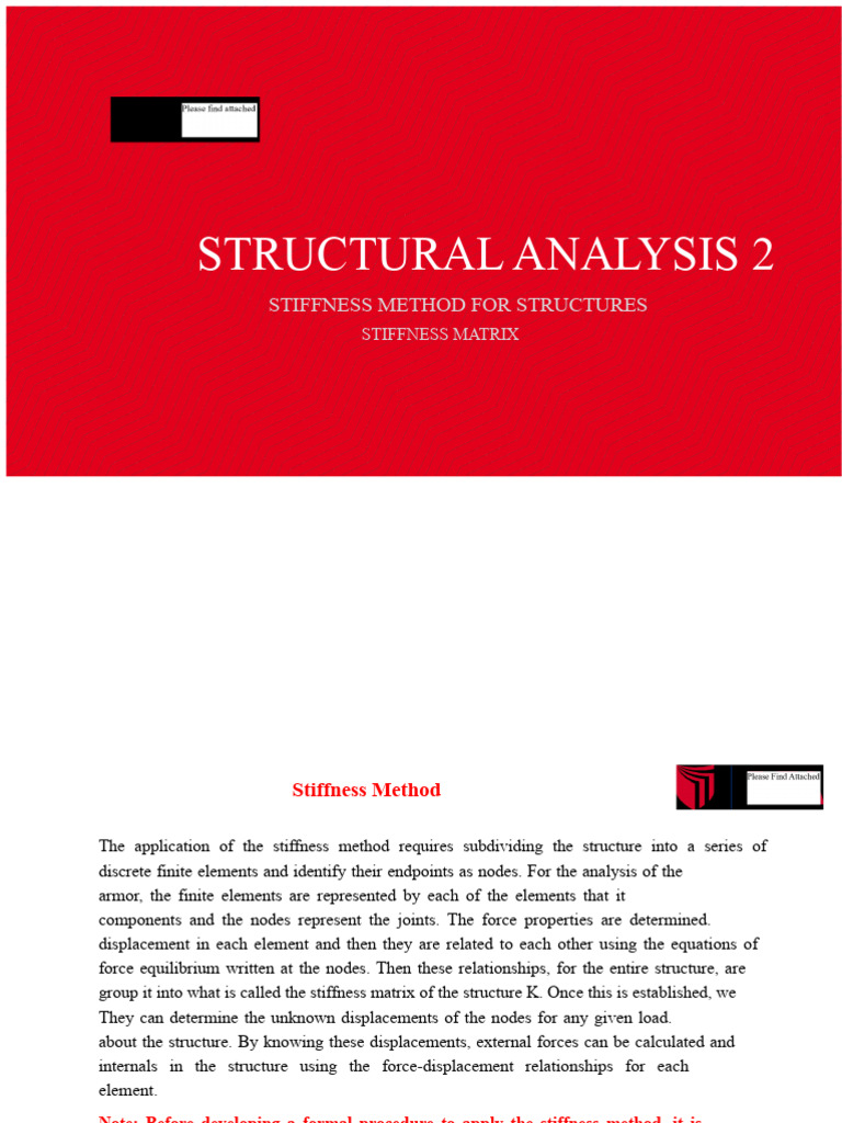 Stiffness Method in Structural Analysis | PDF | Matrix (Mathematics ...