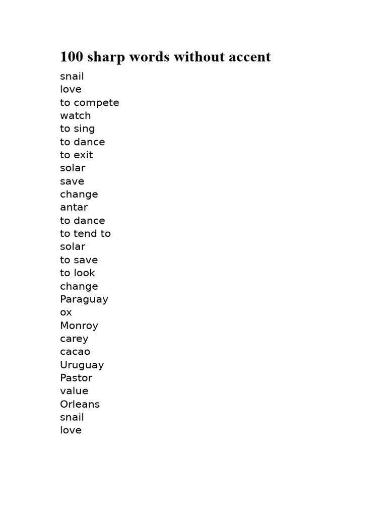 100 Examples of Agudas Words | PDF