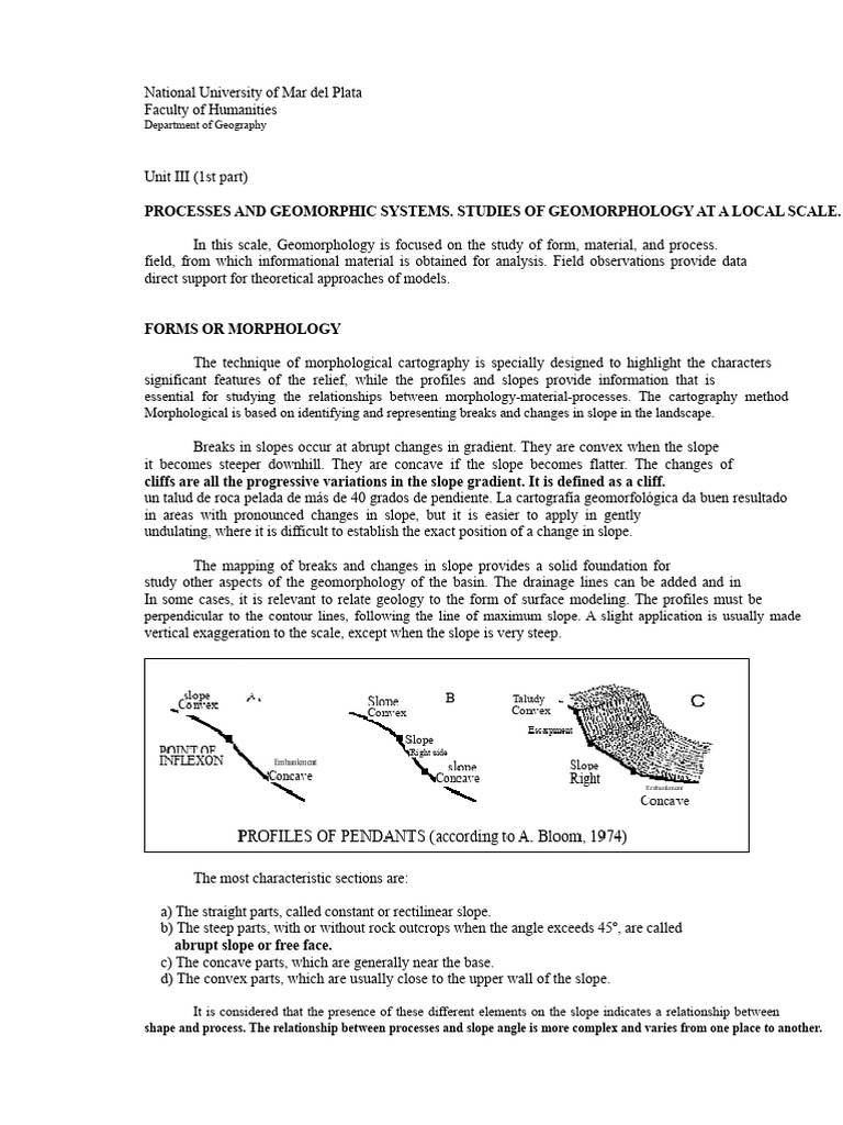 Local Geomorphology: Processes & Materials | PDF | Rock (Geology) | Glacier