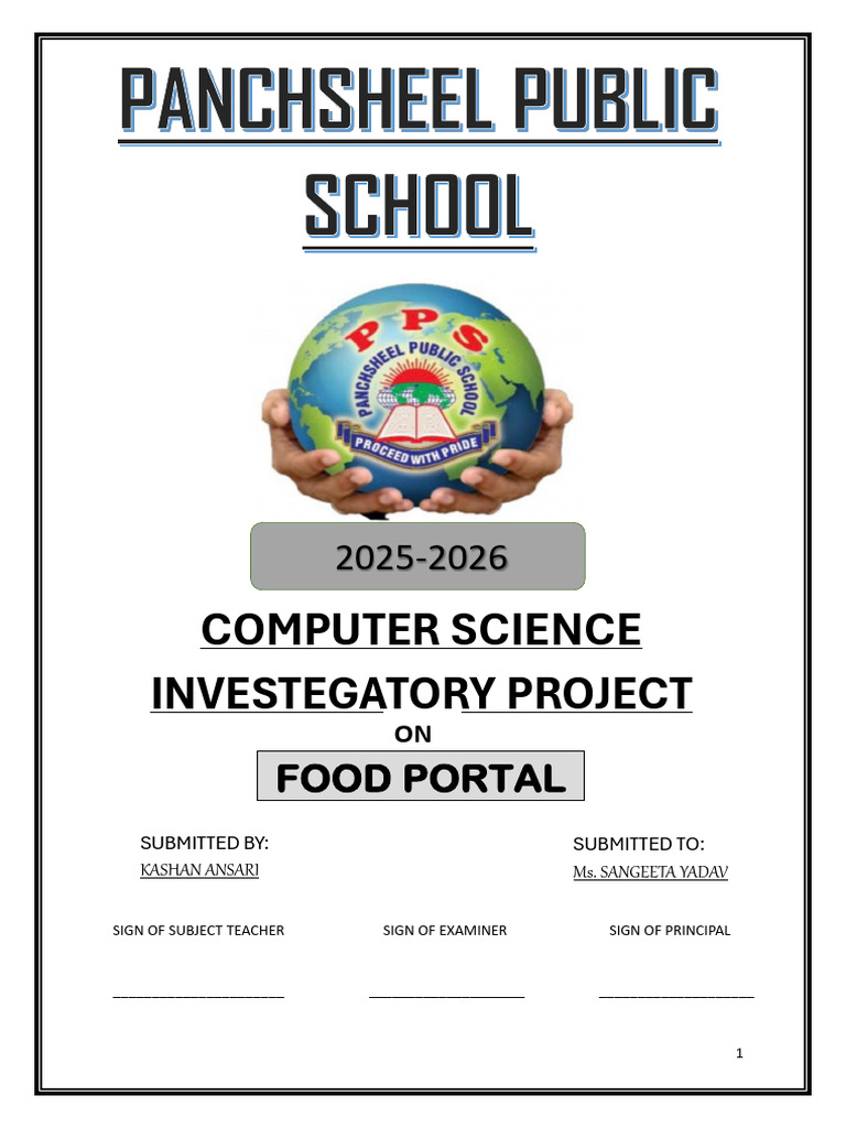 Class 12 Cs Project File | PDF | My Sql | Python (Programming Language)