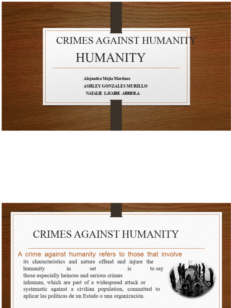 CRIMES AGAINST HUMANITY | PDF | Crimes Against Humanity | Crimes