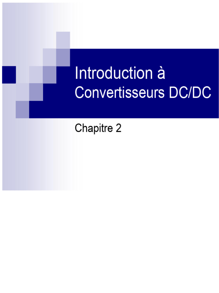 Guide sur les Convertisseurs DC/DC | PDF | Courant continu haute ...