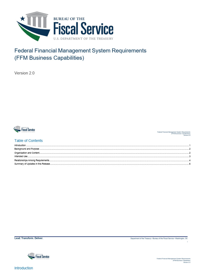 FFMIA FM Systems Requirements | PDF | Information | Fixed Asset