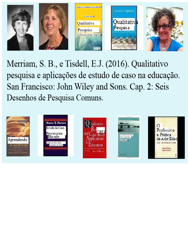 Merriam & Tisdell (2016) Cap. 2 (Seis Projetos) (1) - Anotado | PDF ...