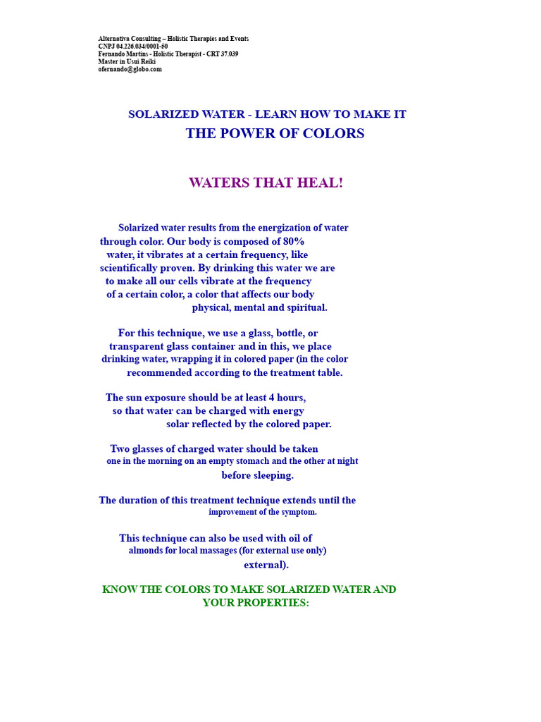 Solarized Water | PDF | Feeling | Mind