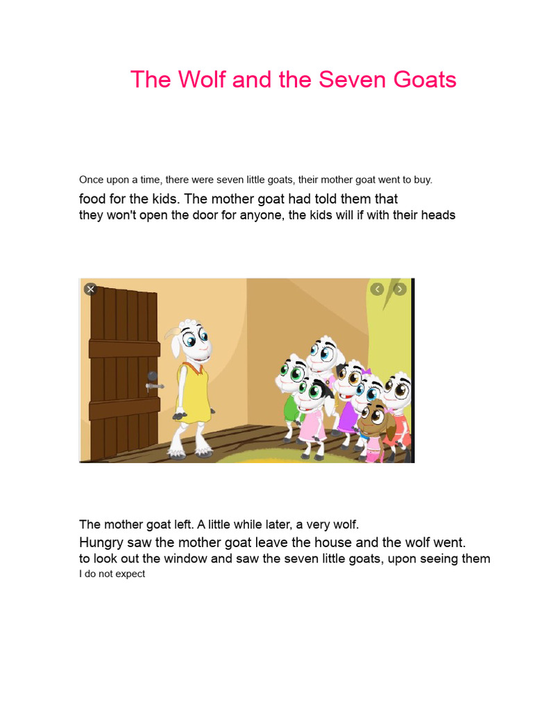 The Wolf and The Seven Goats | PDF
