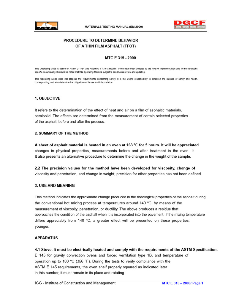 ASTM D1754 Thin Film Test | PDF | Door | Thermometer