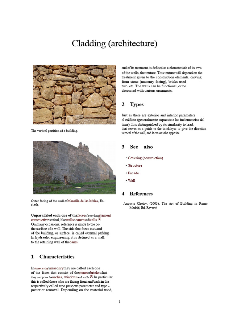 Cladding (architecture) | PDF | Wall | Civil Engineering