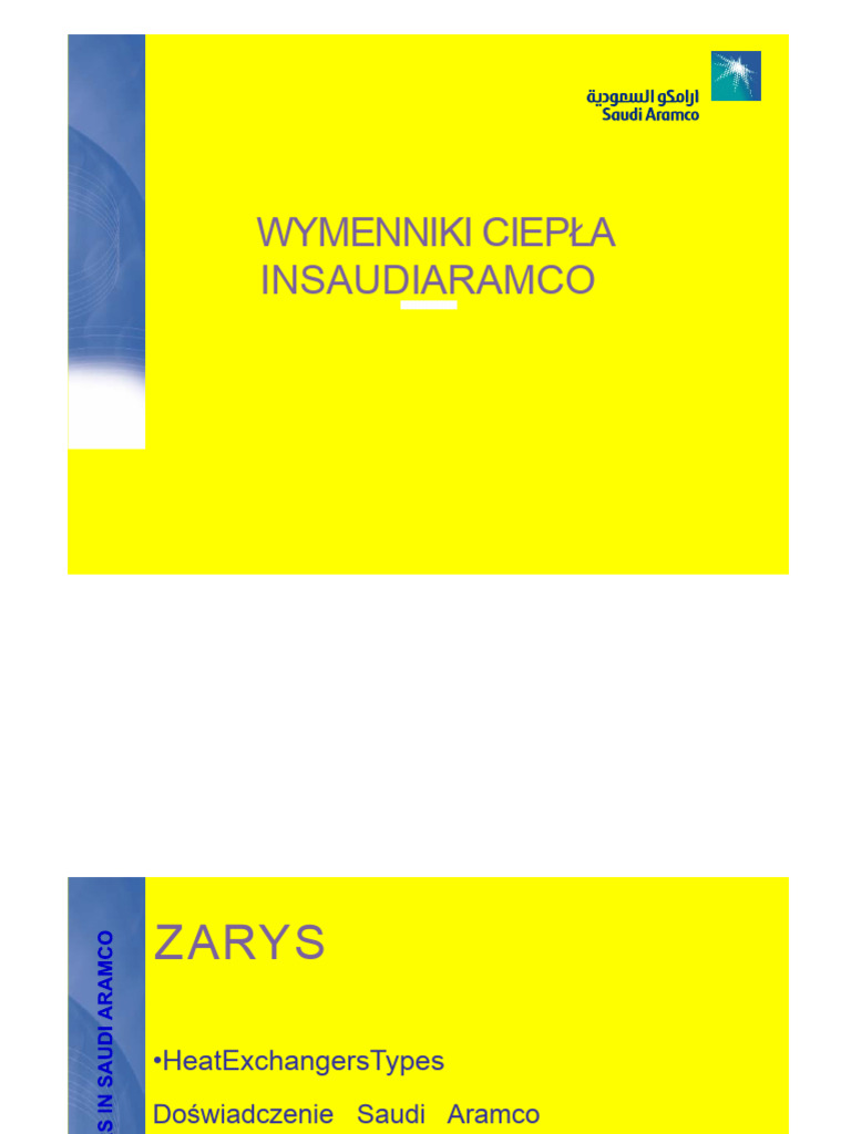 Wymienniki Ciepłu W Saudi Aramco PDF | PDF