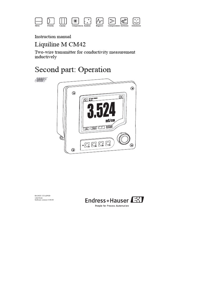 Liquiline M CM42 Operation Manual | PDF | Menu (Computing) | Calibration