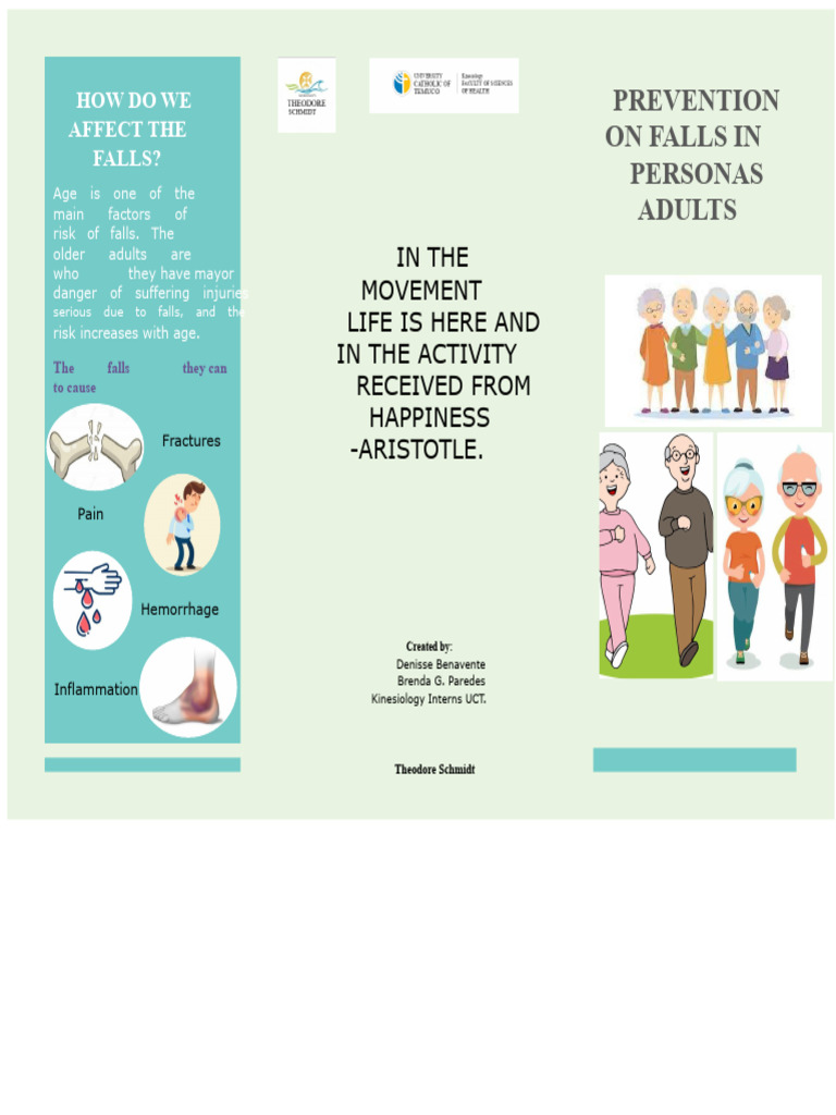 Trifold Brochure On Fall Prevention | PDF | Clinical Medicine ...