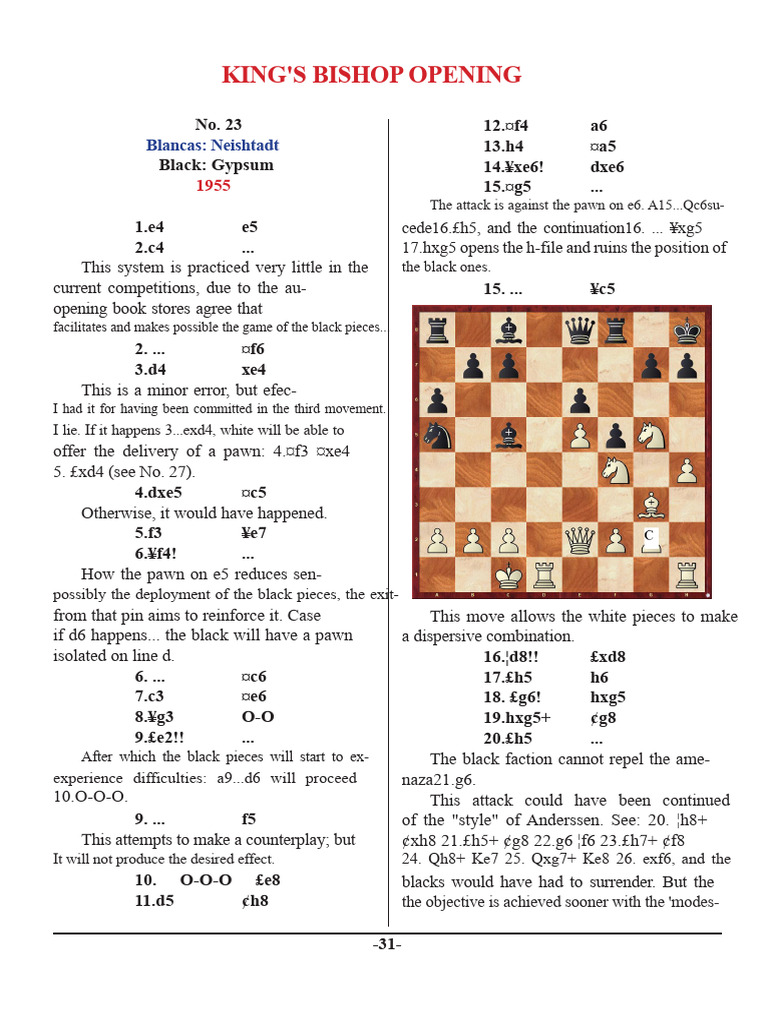 King's Bishop Opening Strategies | PDF | Traditional Board Games ...