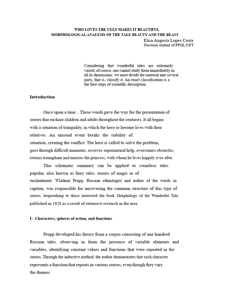 Analysis of Beauty and The Beast | PDF | Function (Mathematics) | Fairy ...