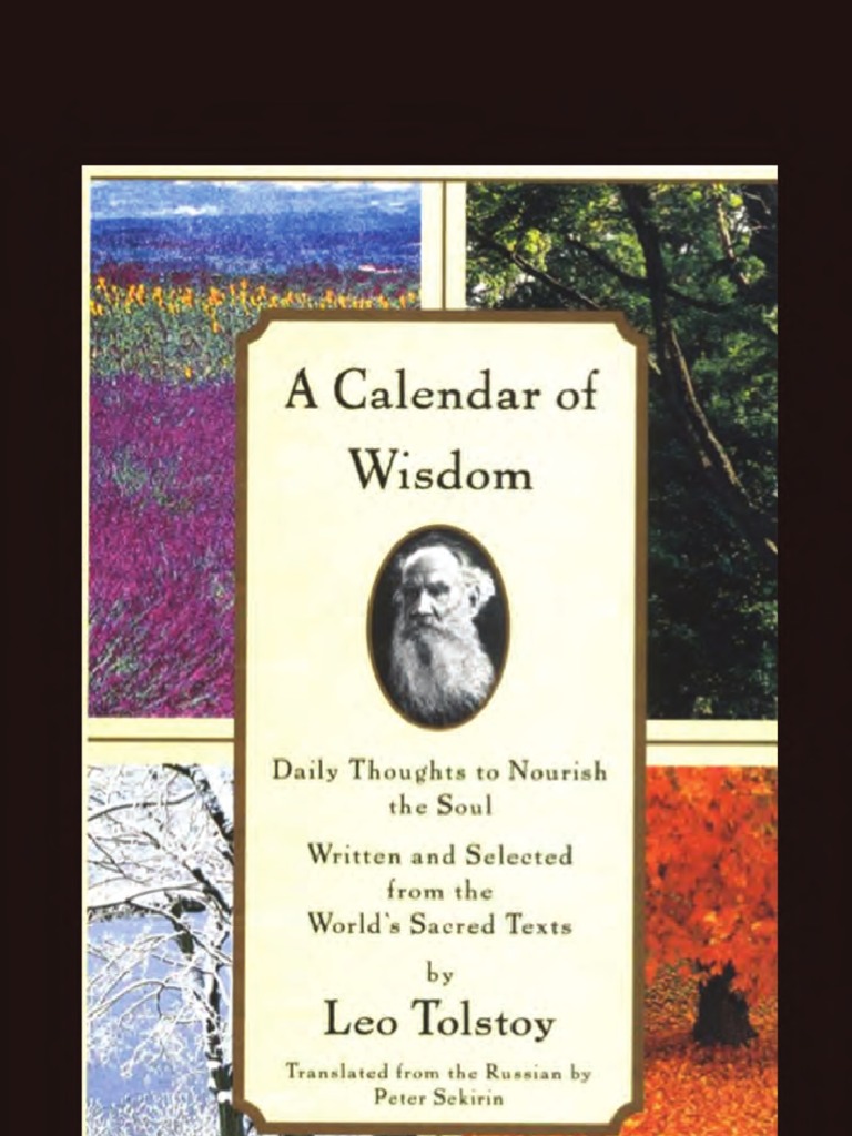Tolstoy's Calendar of Wisdom: Daily Thoughts To Nourish The Soul ...