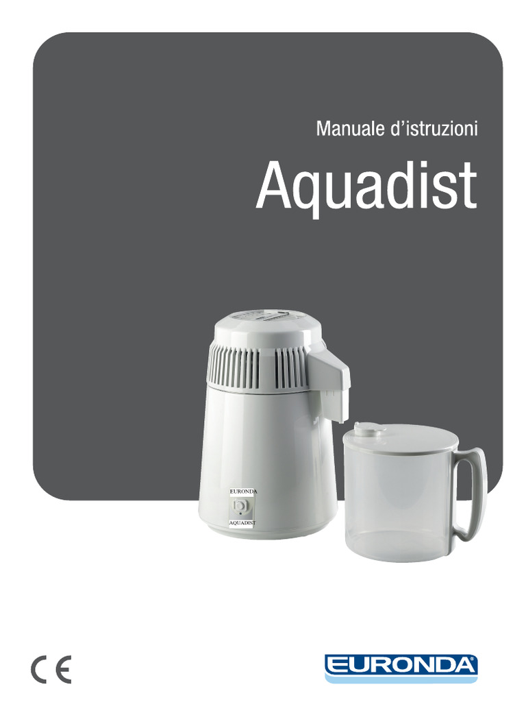 Manual del Destilador Aquadist | PDF | Destilación | Agua
