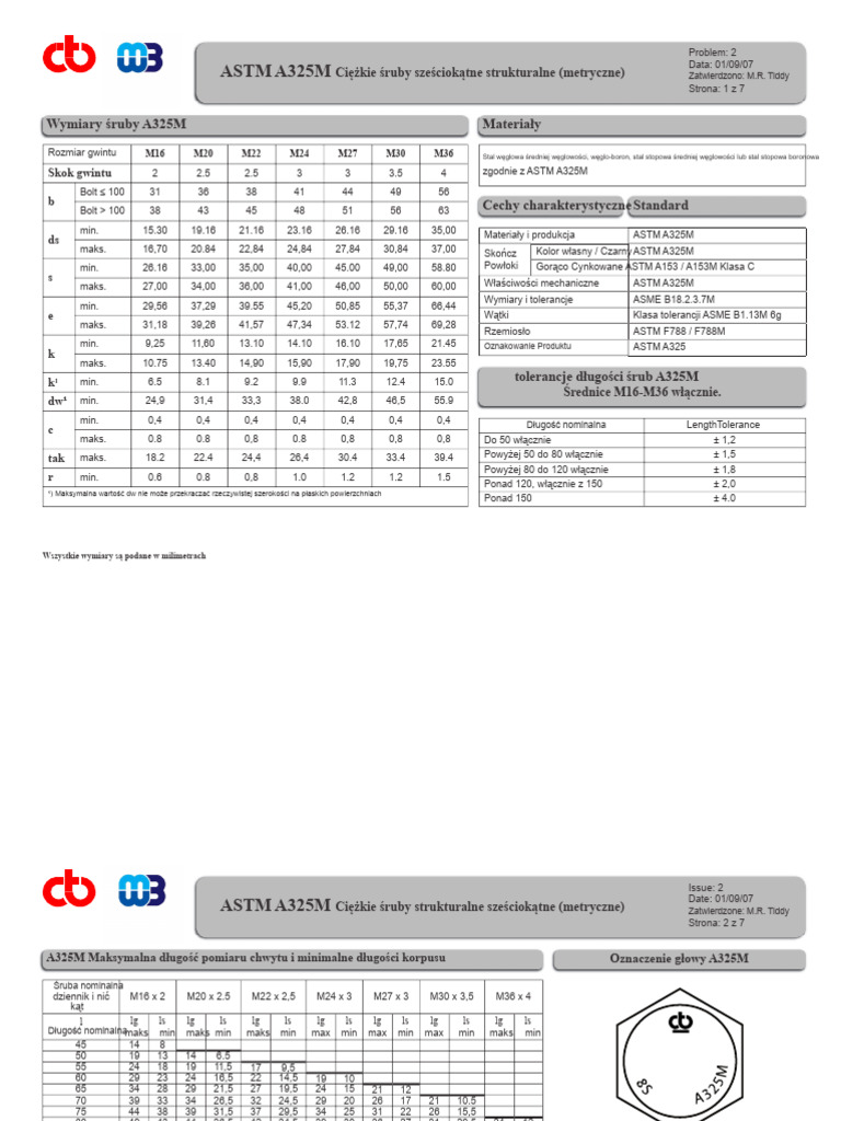 Astm A325m Wewnętrzny | PDF