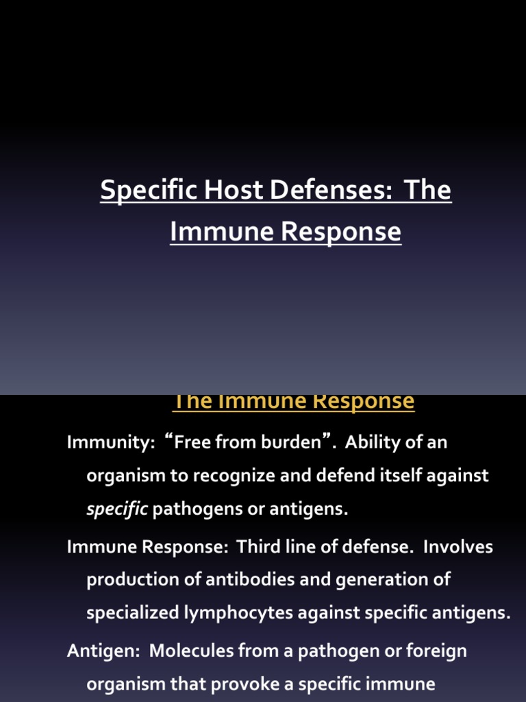 Specific Host Defenses: The Immune Response | PDF | Antibody | Antigen