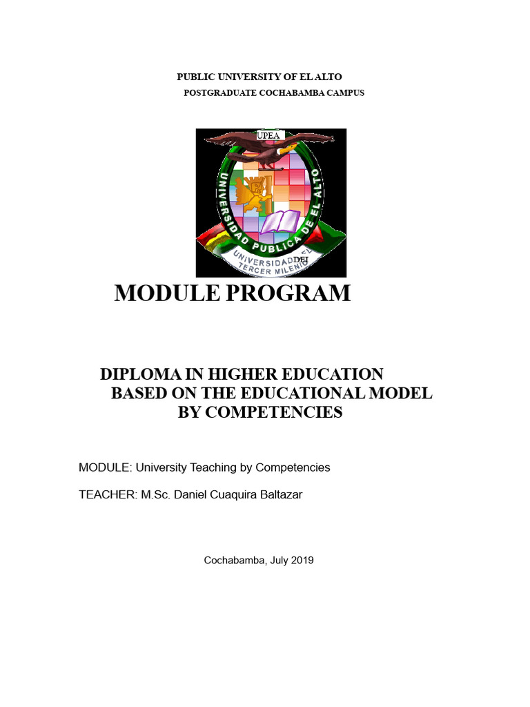 Global Plan Didactics Module - UPEA Semi-Presential Diploma | PDF ...