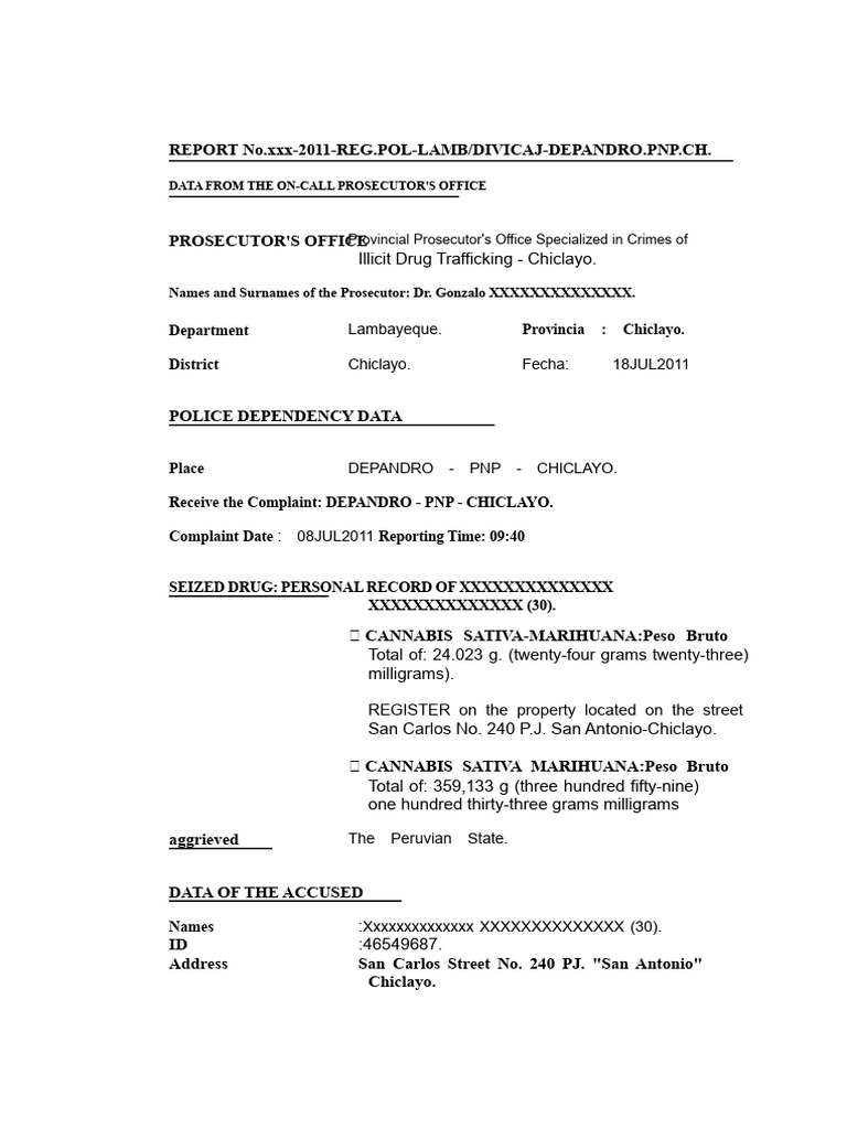 Police report | PDF | Cannabis (Drug) | Cannabis
