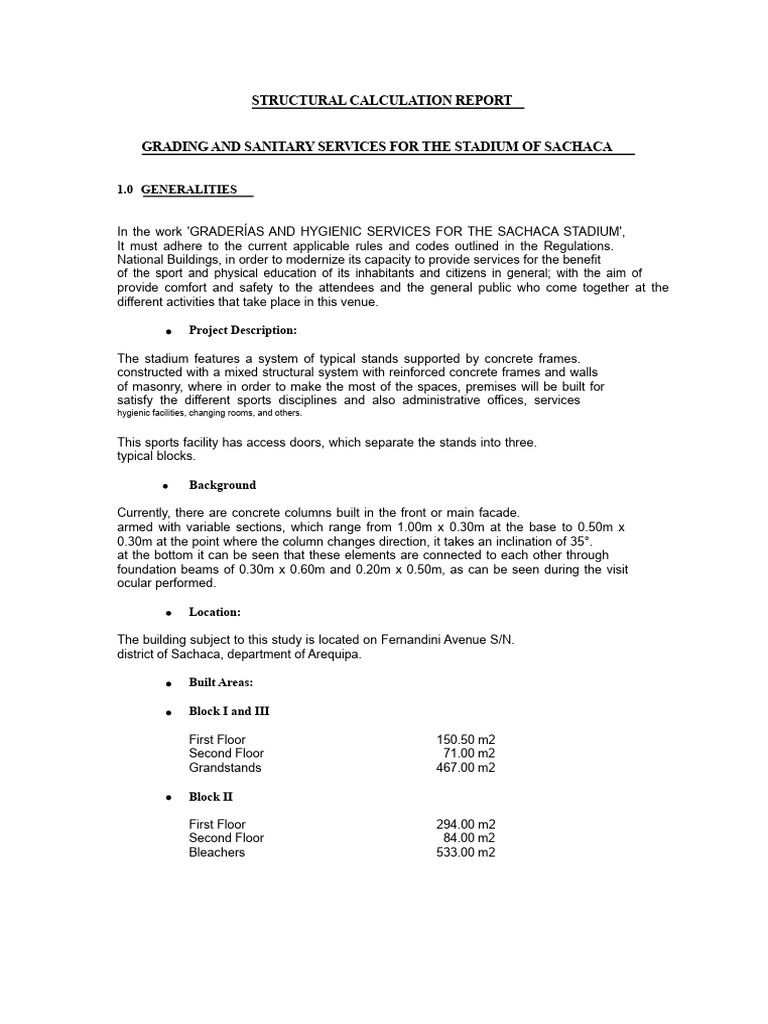 Calculation Memory (Grading) PDF | PDF | Earthquake Engineering | Beam ...