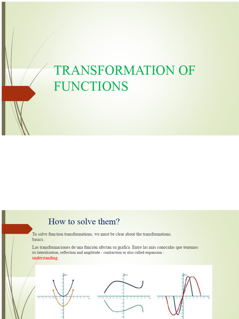 Understanding Function Transformations | PDF | Cartesian Coordinate ...