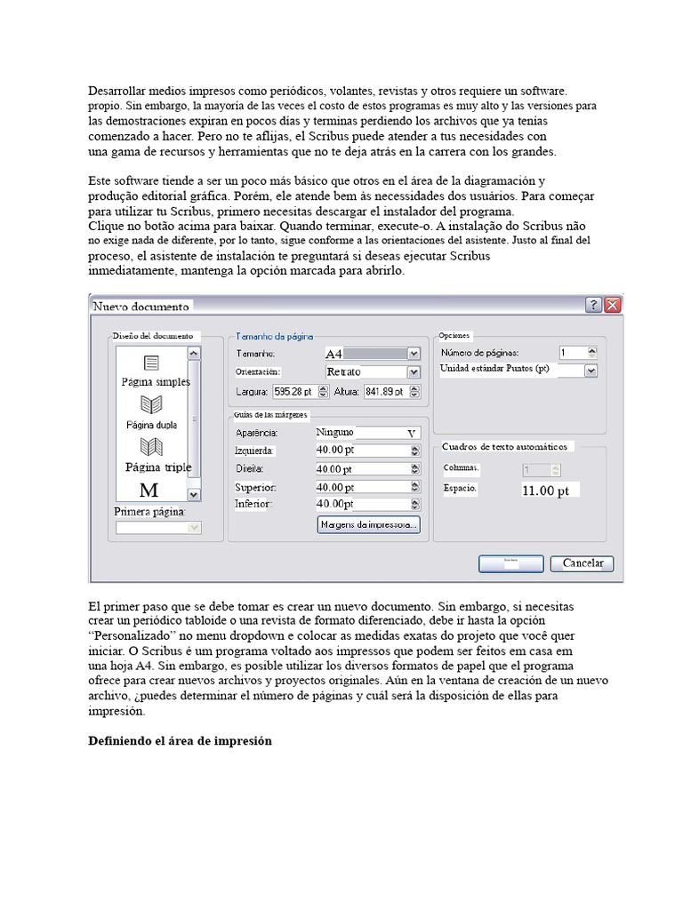Guía de uso de Scribus para diseño gráfico | PDF | Adobe InDesign ...