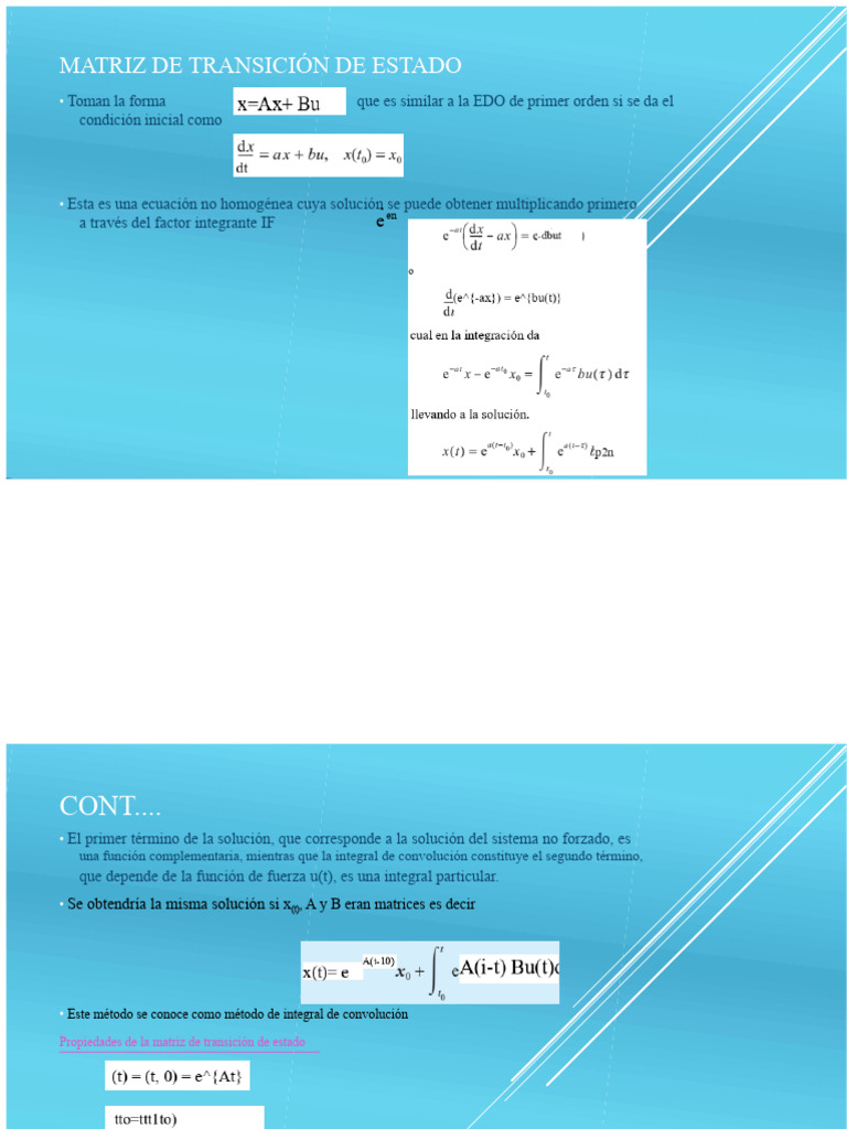Matriz de Transición y Método de Laplace | PDF | Matriz (Matemáticas ...