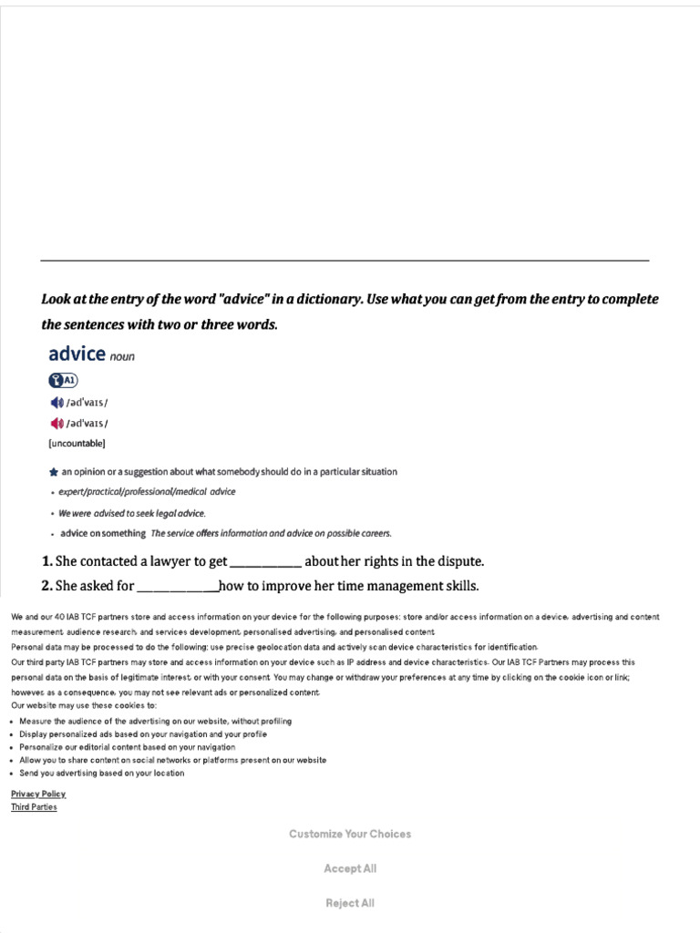 Dictionary Definitions and Usage Examples | PDF | Lexical Semantics ...