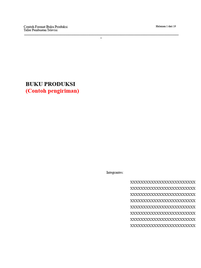 Contoh Format Buku Produksi.pdf | PDF
