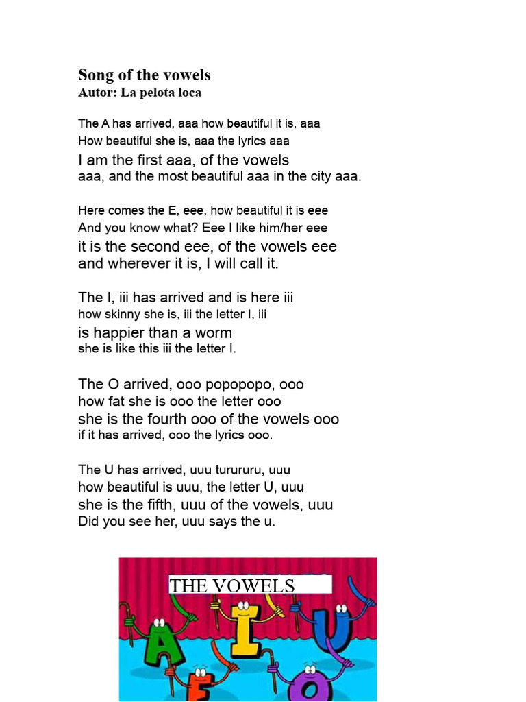 Song of the vowels | PDF