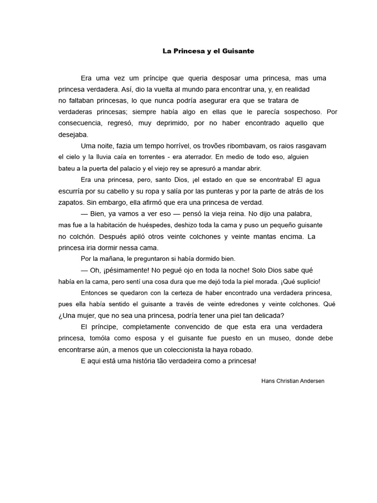 La Princesa y El Guisante | PDF