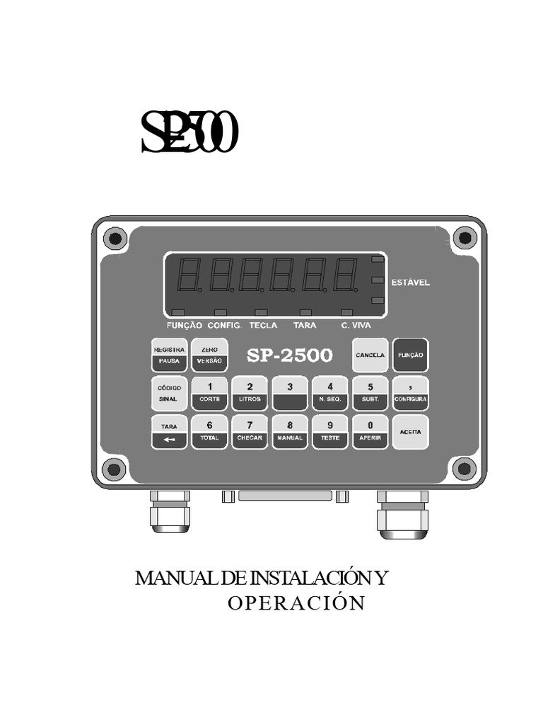Manual de Instalación SP-2500 | PDF | Ascii | Balanza