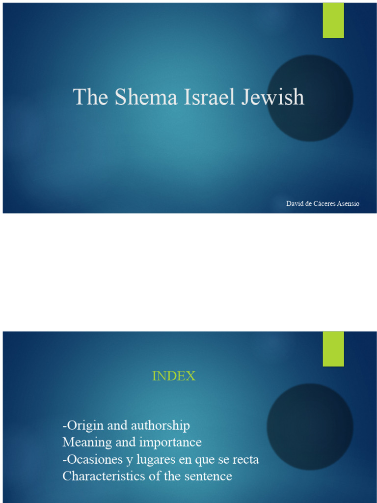 The Jewish Shema Israel | PDF | Mitzvah | Religious Belief And Doctrine