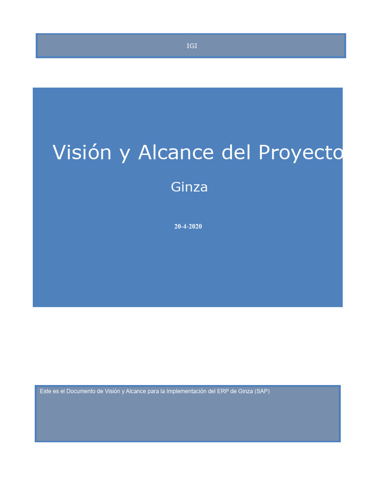 Plantilla de alcance de visión del proyecto_Asignación | PDF ...