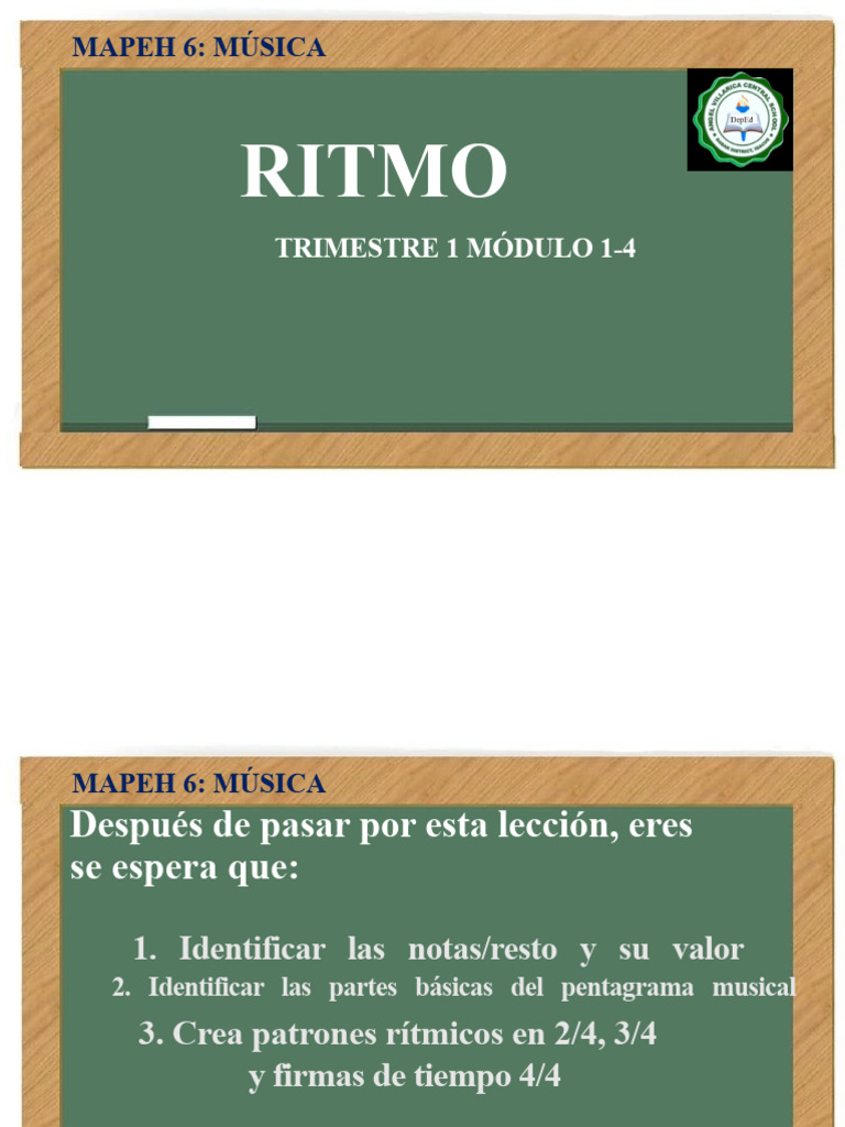 Creando Patrones Rítmicos MAPEH 6 | PDF | Ritmo | Notación