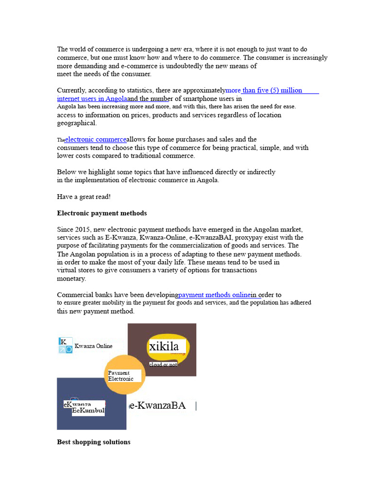 e-commerce in Angola | PDF | Online Shopping | E Commerce