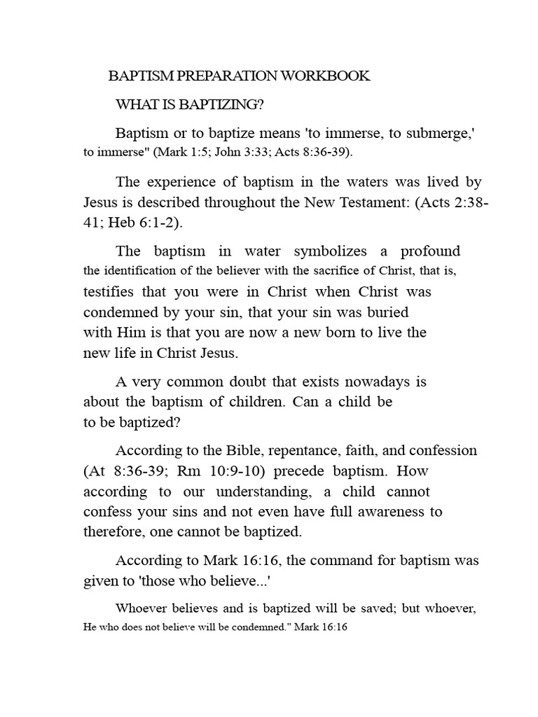 Understanding Christian Baptism Basics | PDF | Baptism | Born Again