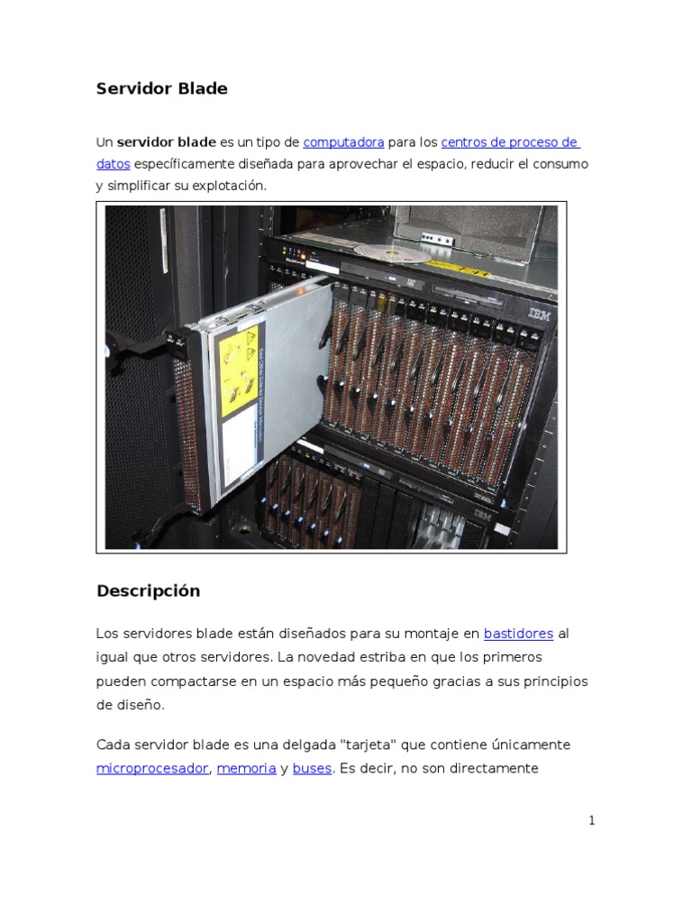 Introducción a Servidores Blade | PDF | Servidor (Computación) | Red de ...