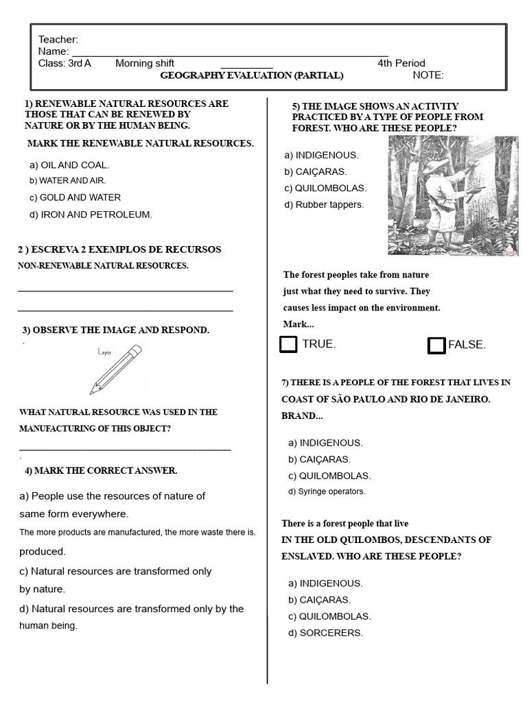 evaluation GEO 3rd A - 4th quarter partial.pptx | PDF | Natural Environment