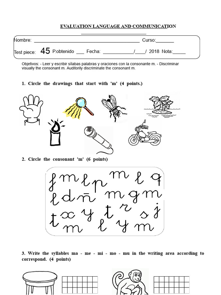 Consonant Test M 2018[1] | PDF