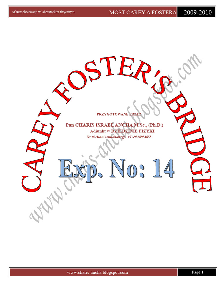 Most Carey'a Fostera autorstwa pana Charisa | PDF