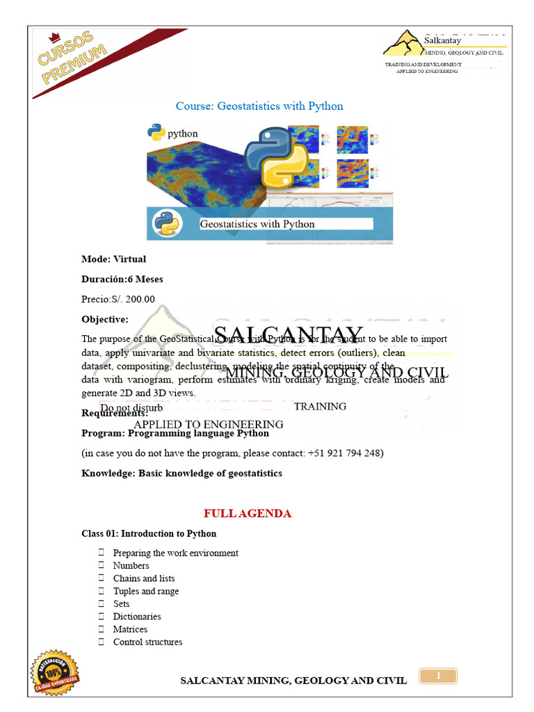 37.-Geostatistics with python.pdf | PDF | Statistics | Data