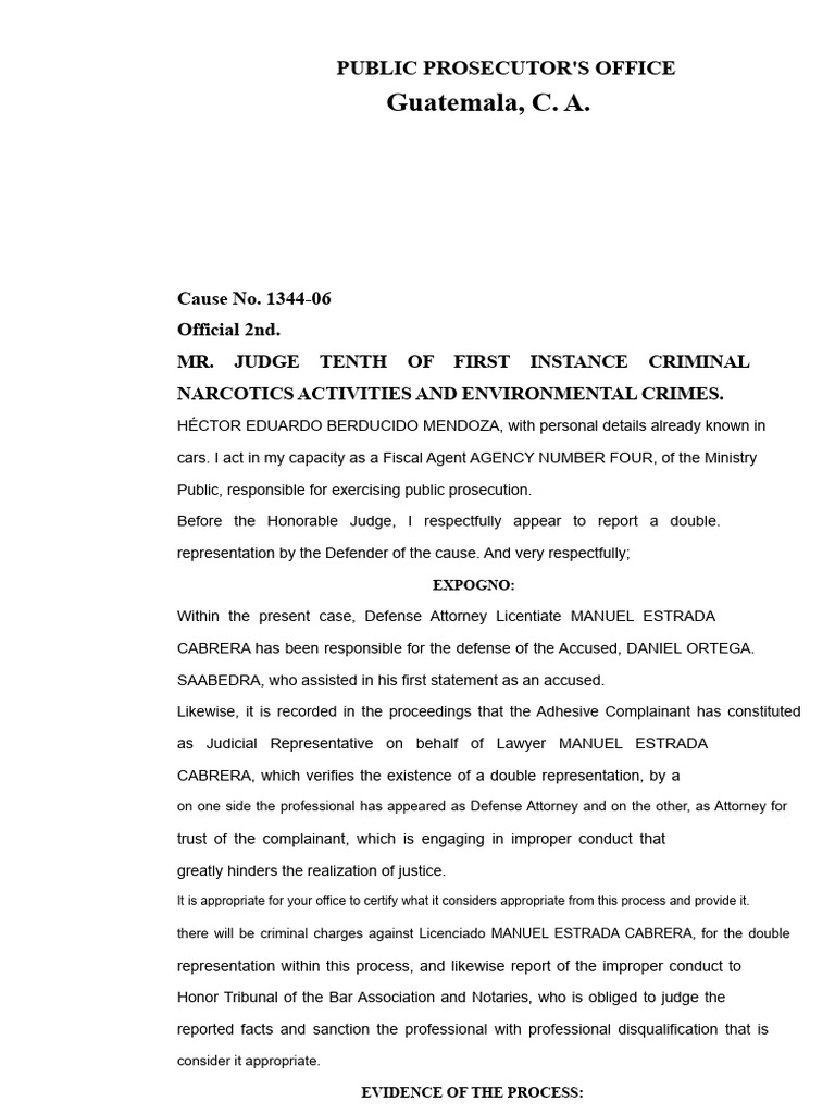 Double Representation Legal Complaint | PDF | Prosecutor | Criminal ...