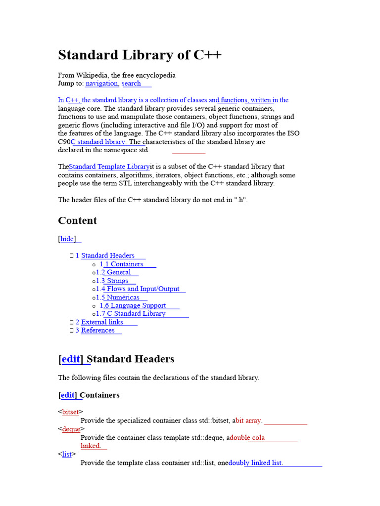 Standard C Library.docx | PDF | C++ | Computer Programming