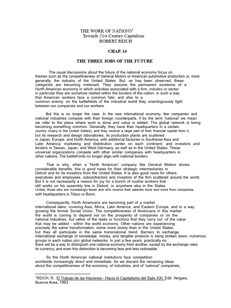 Future Jobs in Global Capitalism | PDF | Airlines | Banks