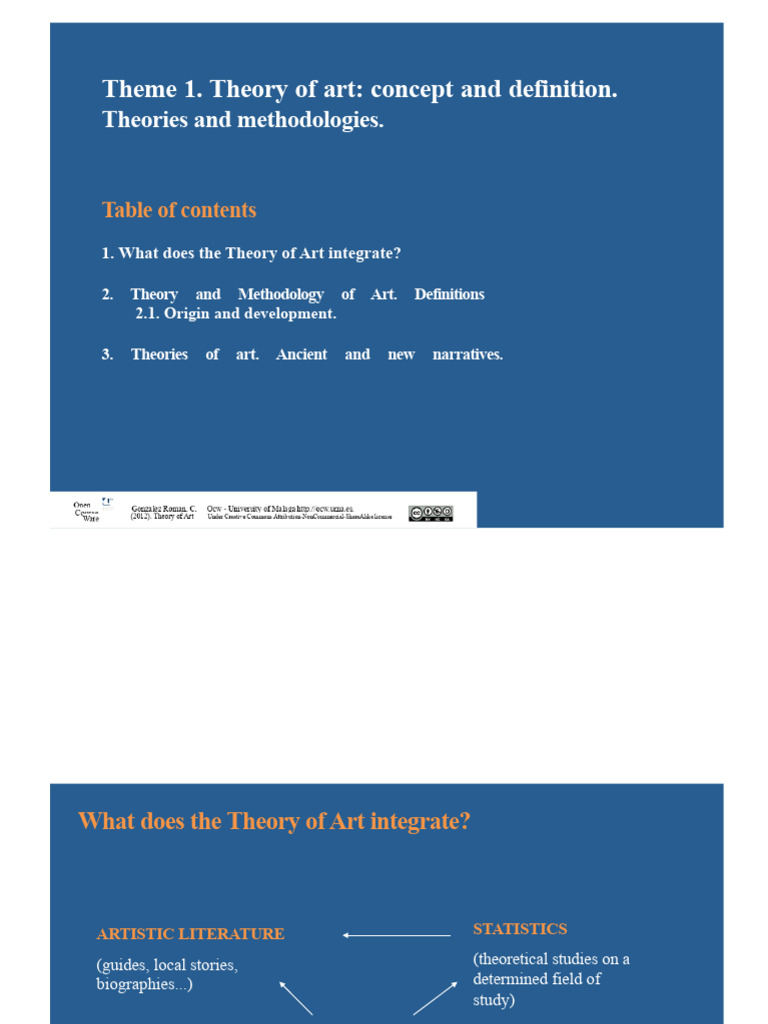 Theory of Art, Concept and Definition. Theories and Methodologies ...
