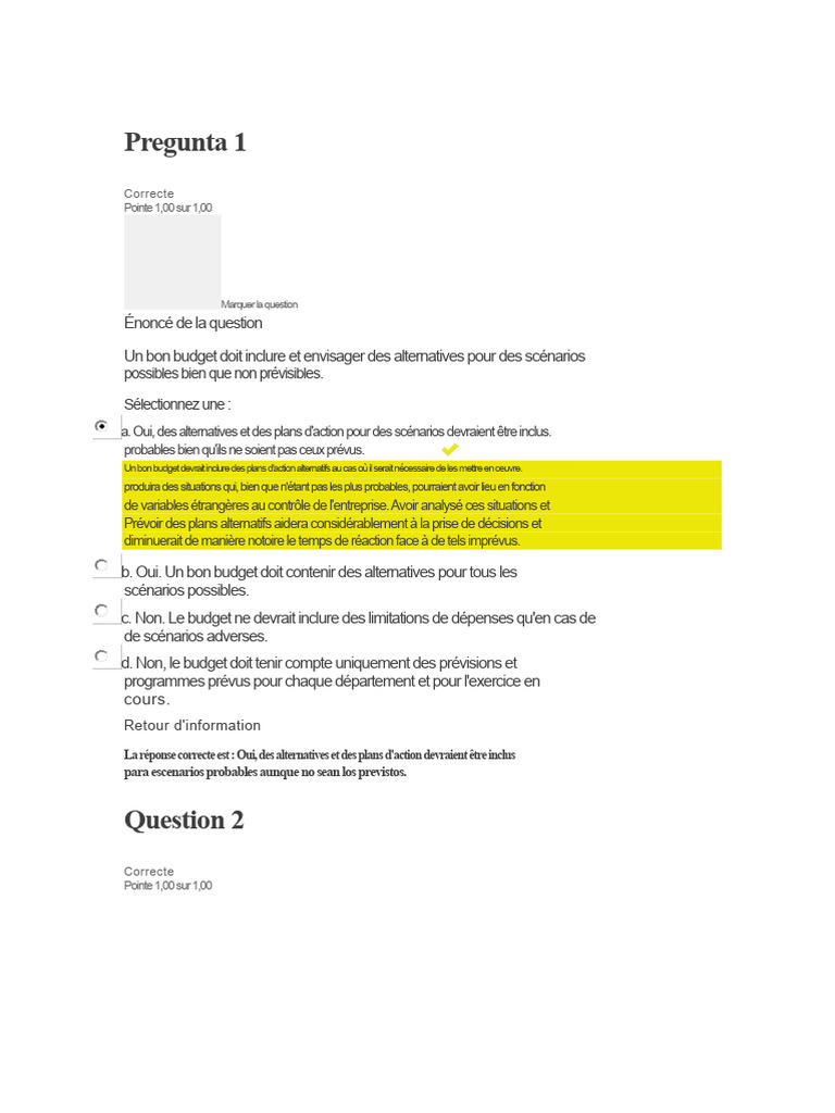 Importance des alternatives dans le budget | PDF | Budget